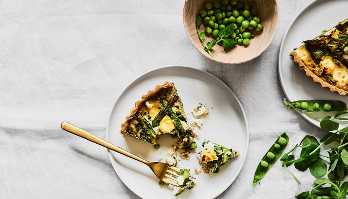 Spring Tart with Asparagus, Peas & Herbs – The Beauty Chef NZ